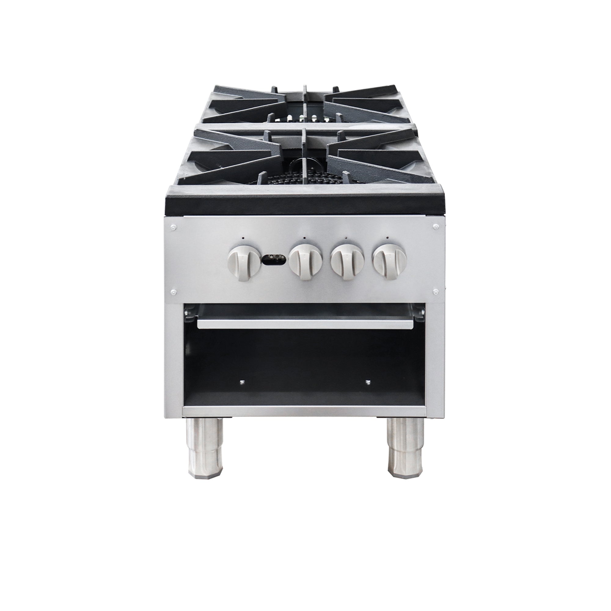 Flamaster FLM-SP-2 18” NG/LPG Stock Pot Range, 2 Three Ring Burners, 1 ...