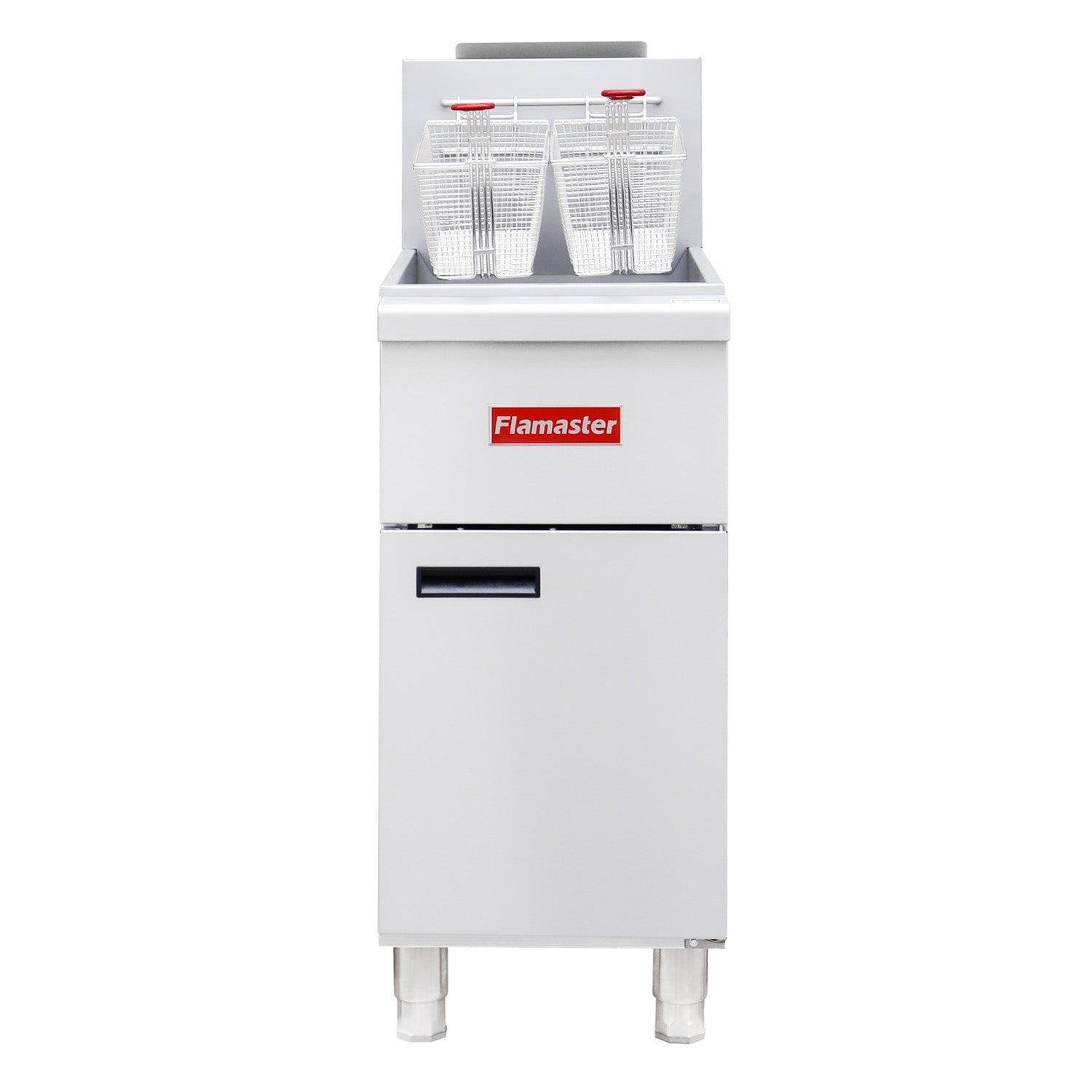 Flamaster FLM-F3-LP 15 1/2" Liquid Propane Floor Fryer, 35-40 lb, 3 Tu ...