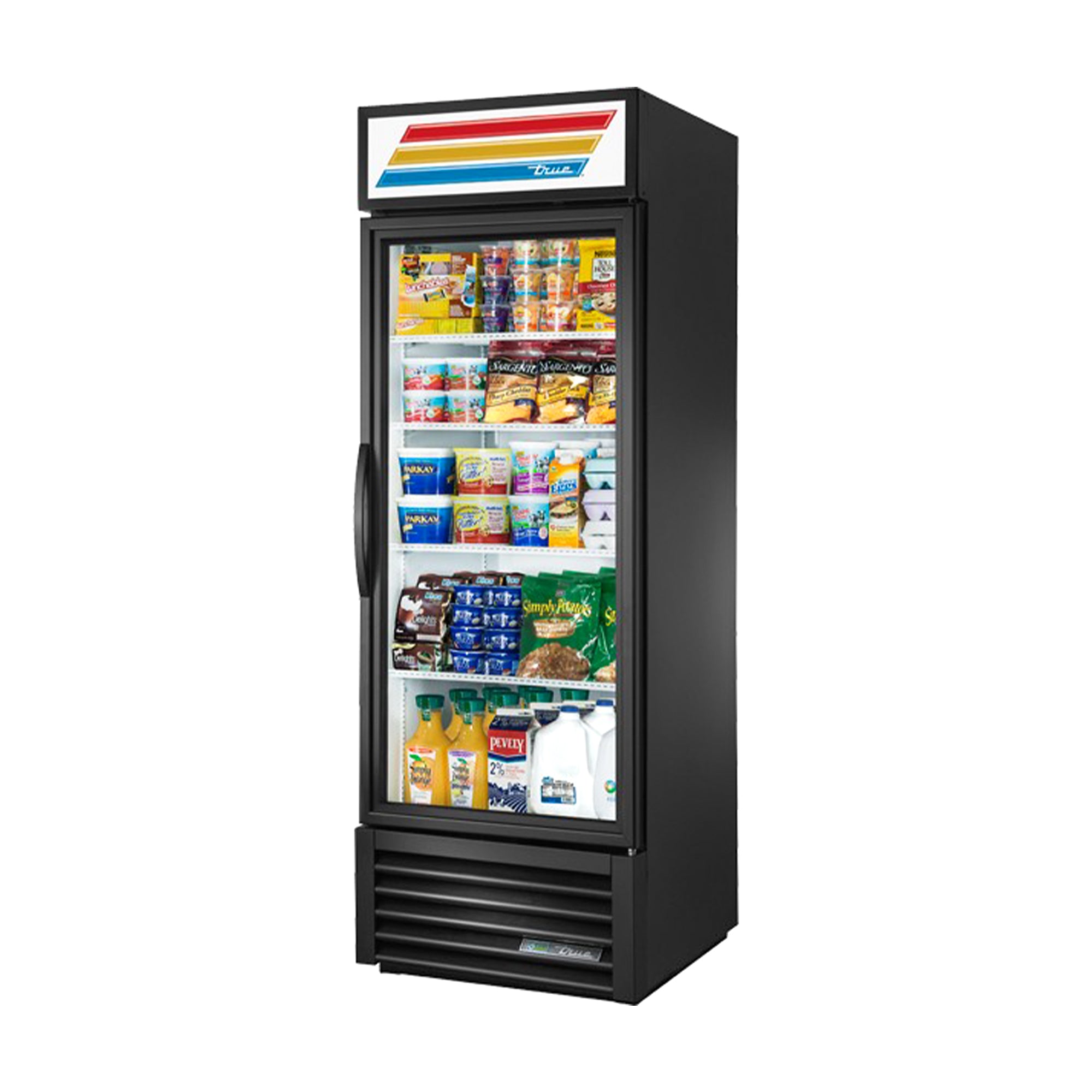 True GDM-23-HC~TSL01 27" Black Refrigerated Glass Door Merchandiser ...