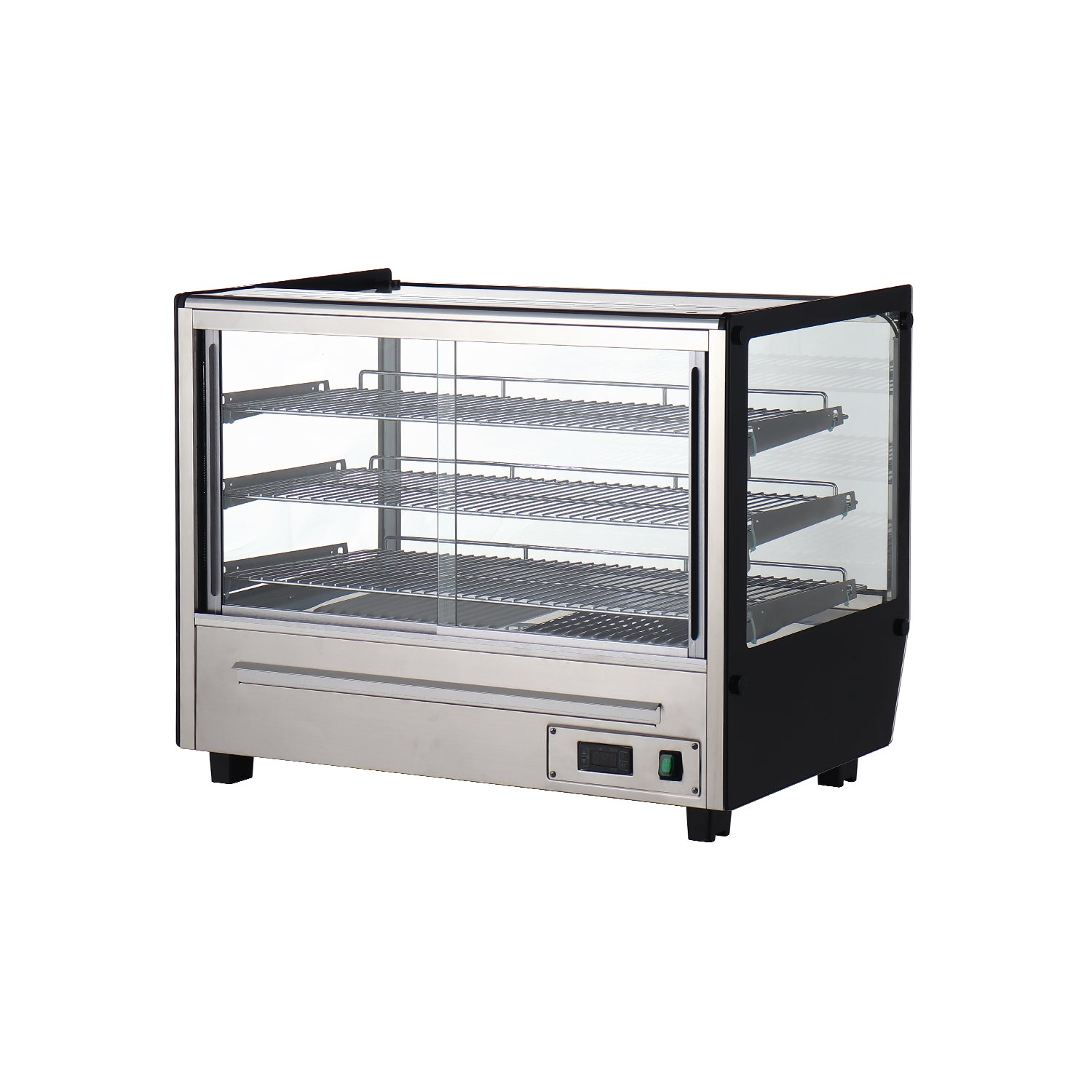 Polarman RTR-160L-5 34″ 3 Shelf Countertop Heated Display Case with Sl ...