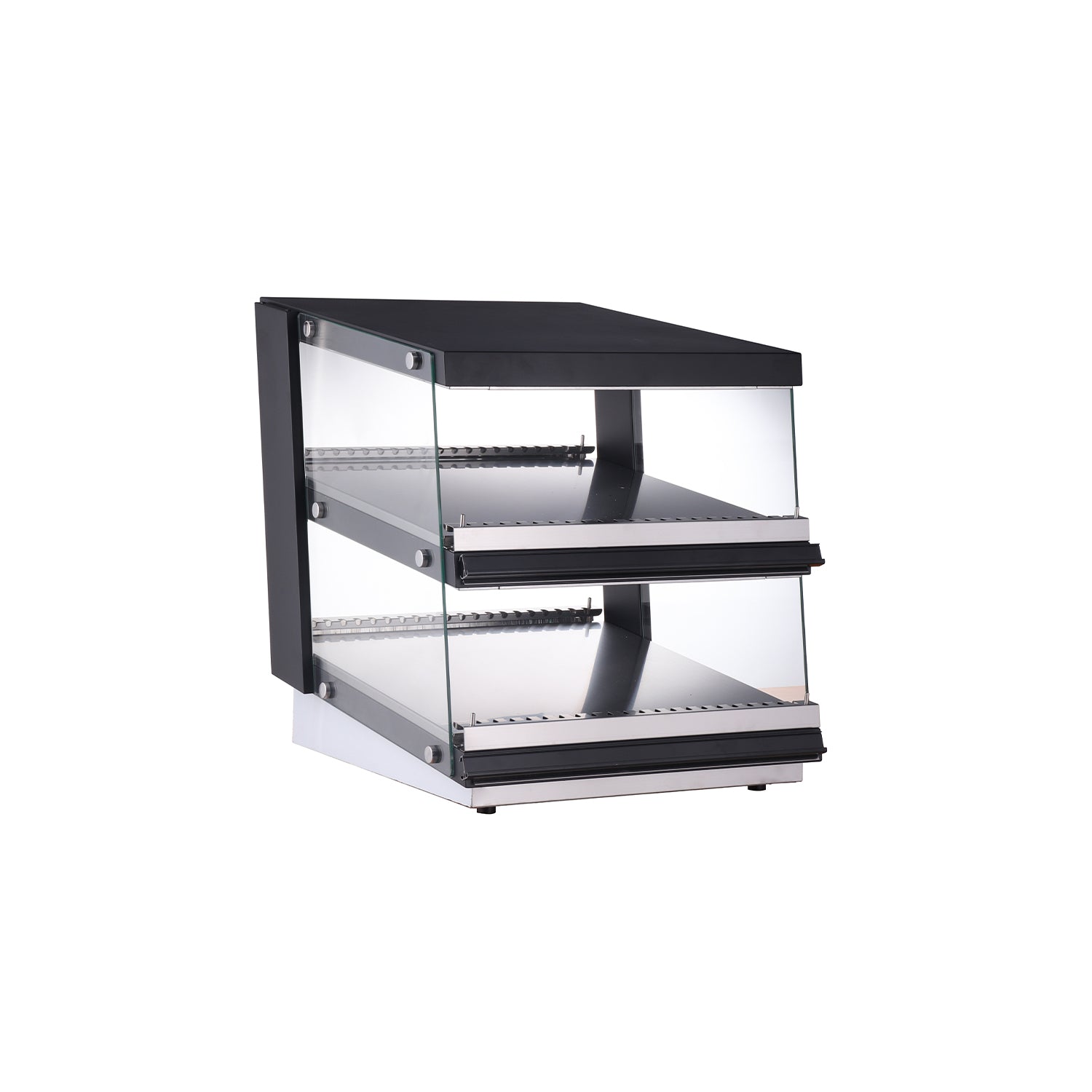 Polarman RTR-65D 24″ Slanted 2-Shelf Countertop Heated Display Merchan ...