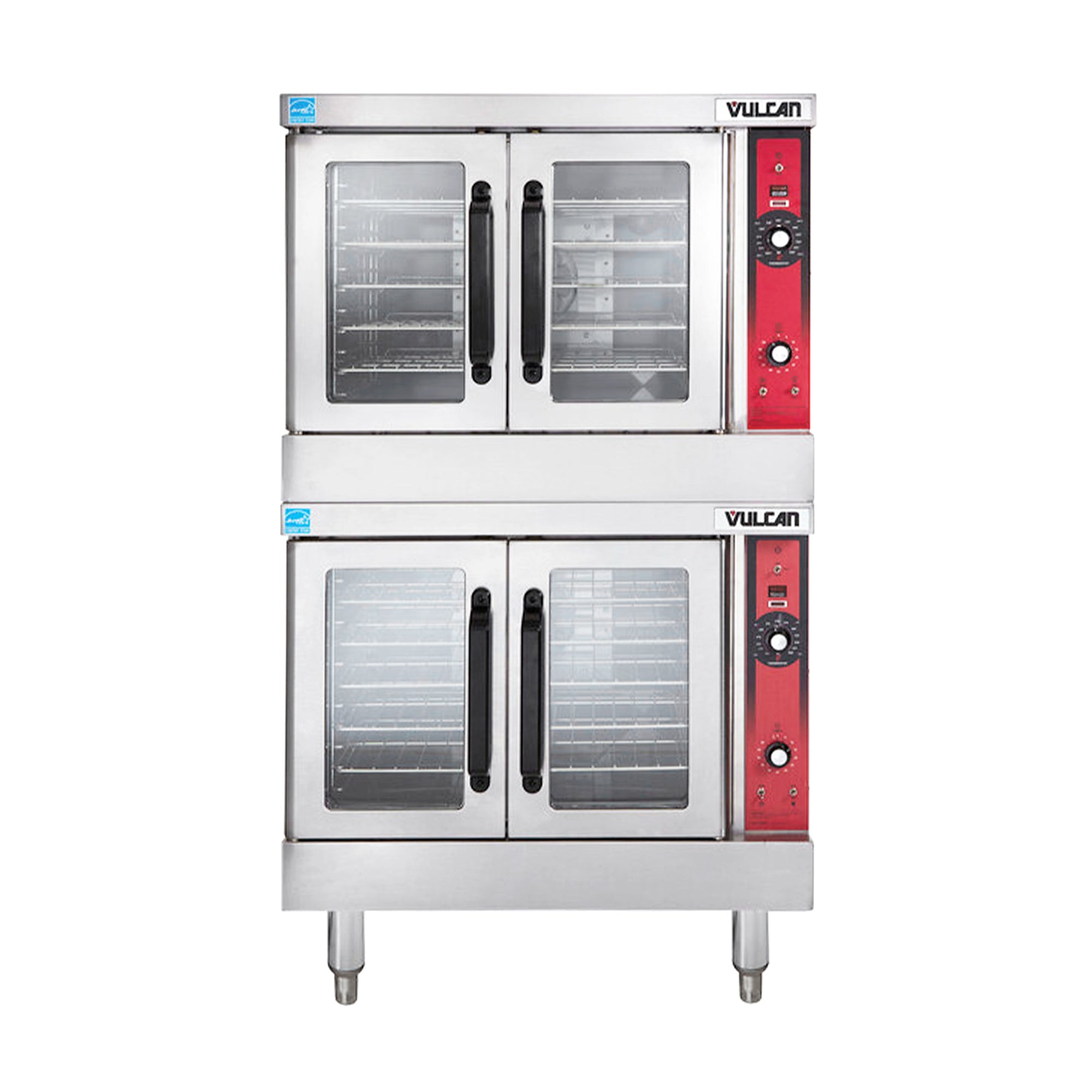 Vulcan VC44GD Natural Gas Double Deck Full Size Gas Convection Oven wi ...